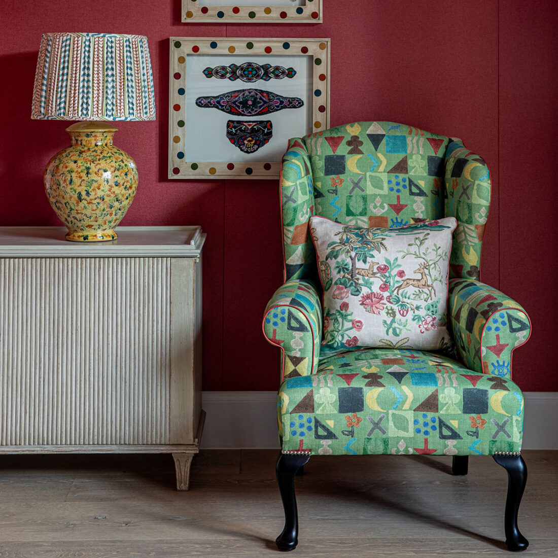 Textile Tuesday: Potato Print by Kit Kemp - The English Room